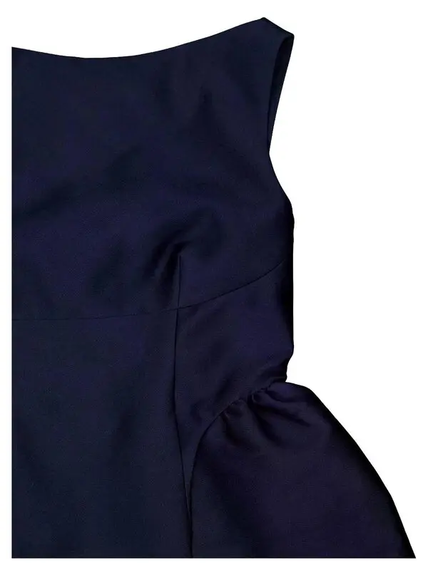 Roland Mouret Peplum-detail Sleeveless Midi Dress - Blue