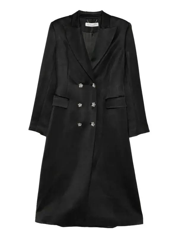 PATRICK MCDOWELL Double-breasted Crystal-embellished Coat - Black