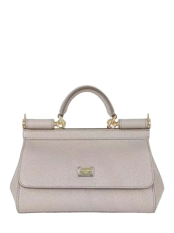 Dolce & Gabbana Mini Sicily Leather Mini Bag - Neutrals