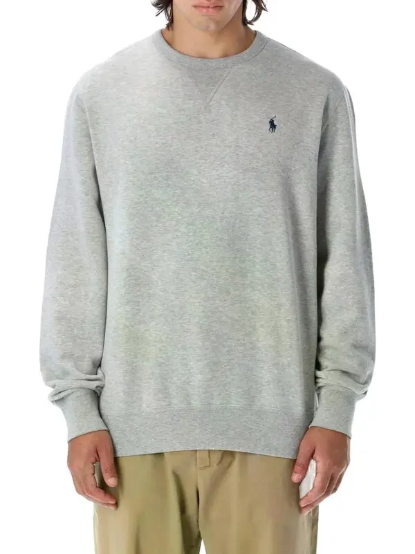 Polo Ralph Lauren Logo-embroidered Crew-neck Sweatshirt - Grey