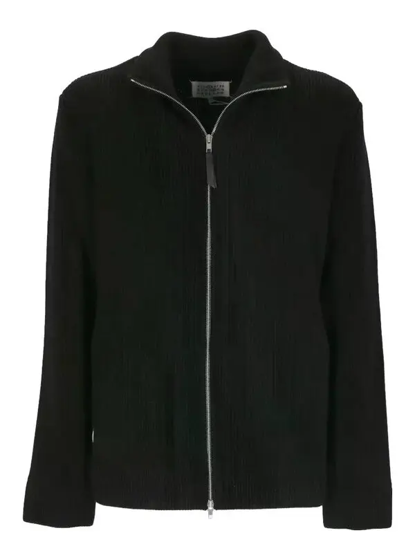 MAISON MARGIELA Knit Zip-up Cardigan - Black