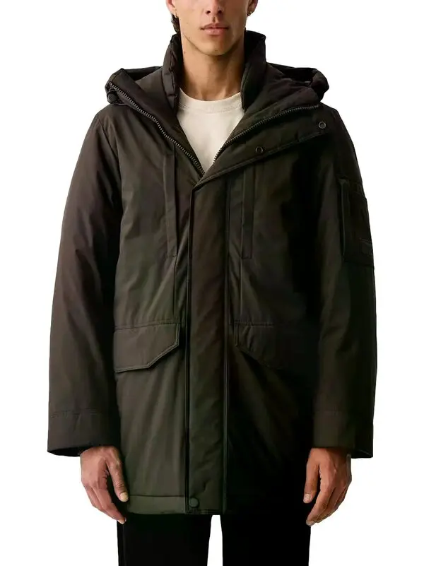 Marc O'polo Hooded Multi-pocket Parka Coat - Brown