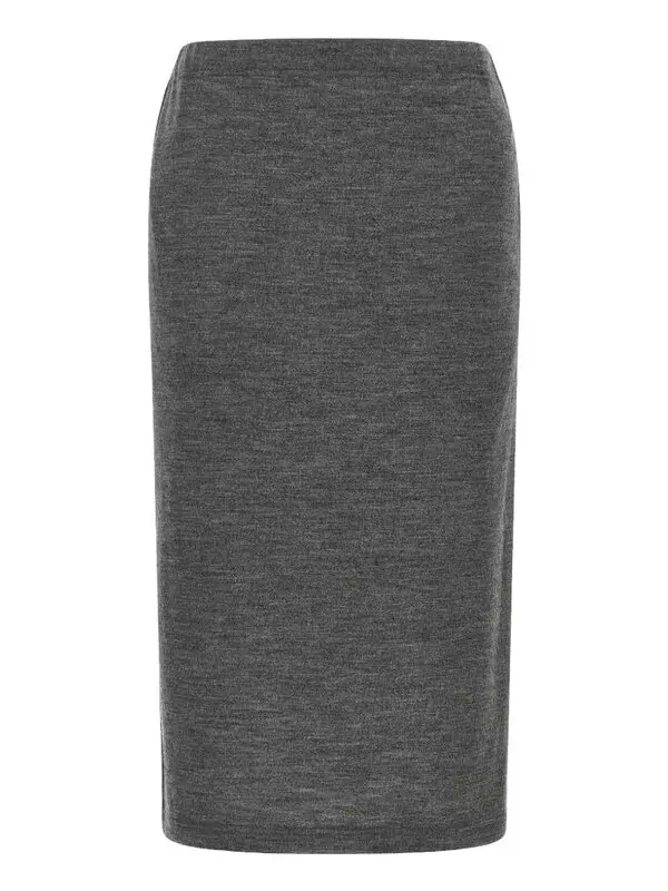 Junya Watanabe Mélange-effect Midi Skirt - Grey