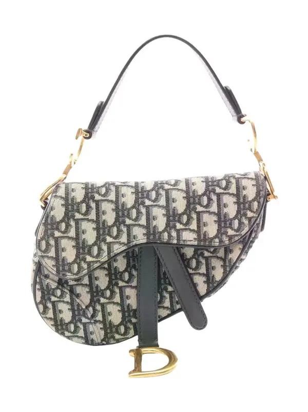 Dior 2010s Mini Saddle Oblique Shoulder Bag - Blue