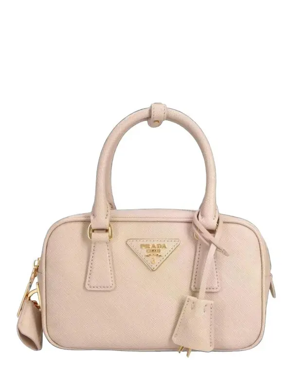 Prada Saffiano Leather Shoulder Bag - Neutrals