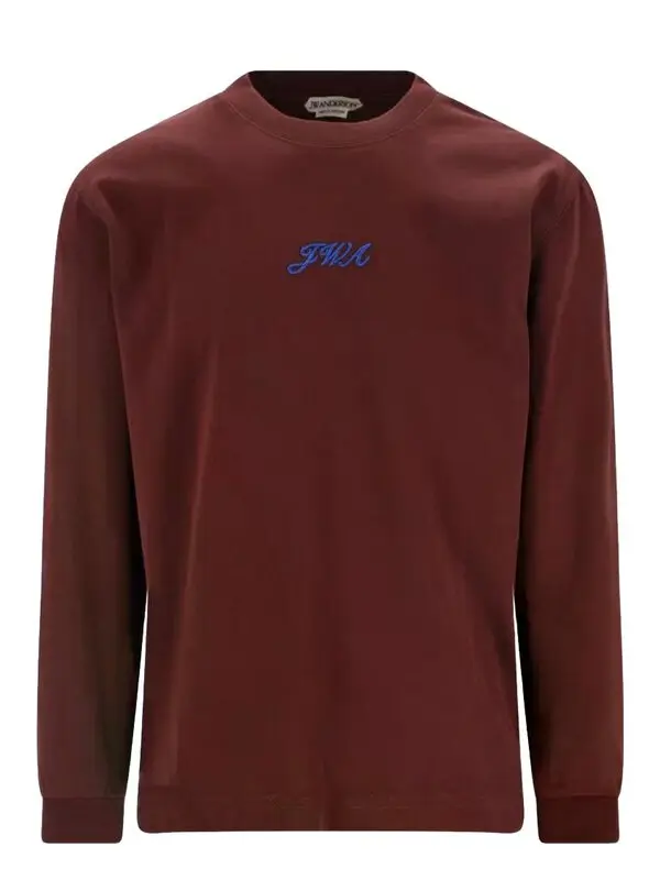 JW Anderson Embroidered Long-sleeve T-shirt - Red