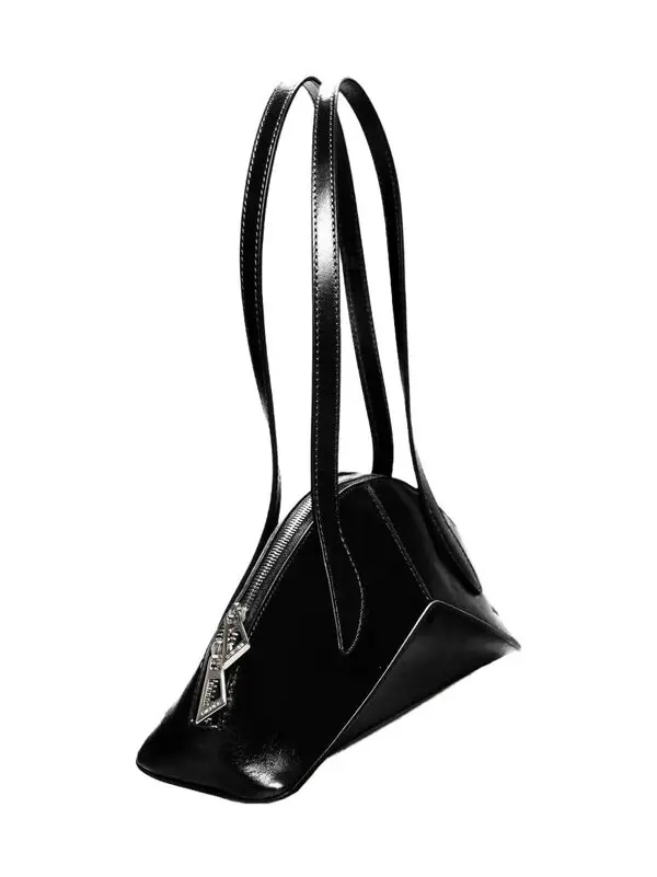 DIENÈE Arco Creased Leather Tote Bag - Black