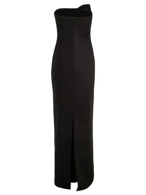 Roland Mouret Strapless Draped Maxi Dress - Black