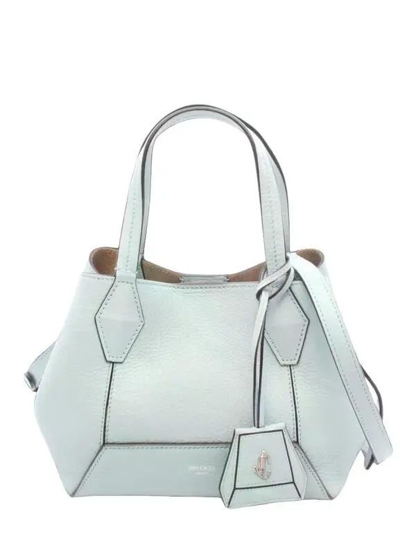 JIMMY CHOO 2010s Diamond Leather Tote Bag - Blue