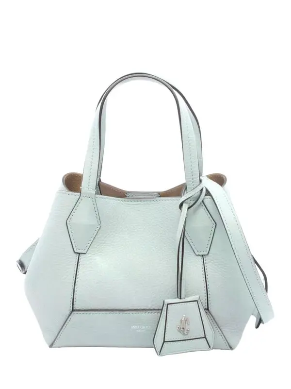 JIMMY CHOO 2010s Diamond Leather Tote Bag - Blue