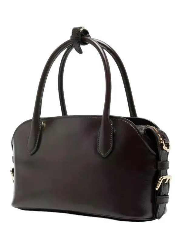 Prada Logo-print Leather Tote Bag - Brown