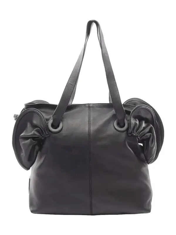 Valentino Garavani 2010s Ruffled Tote Bag - Black