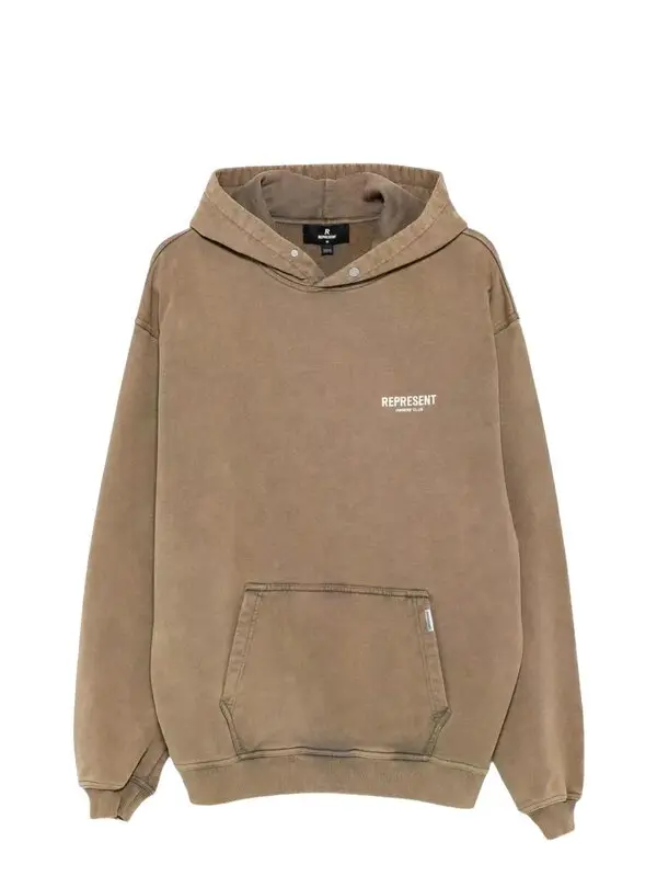 REPRESENT Owners' Club Logo-print Hoodie - Neutrals