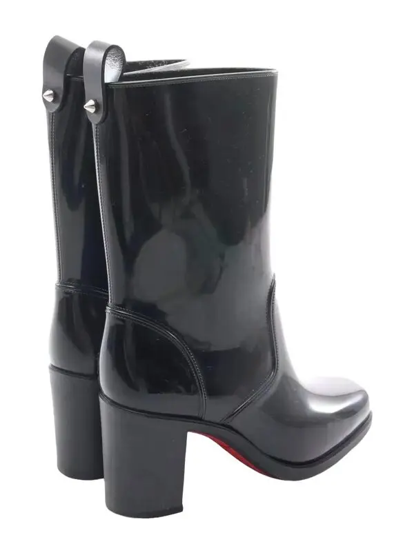 CHRISTIAN LOUBOUTIN 2000s Block-heel Rain Boots - Black