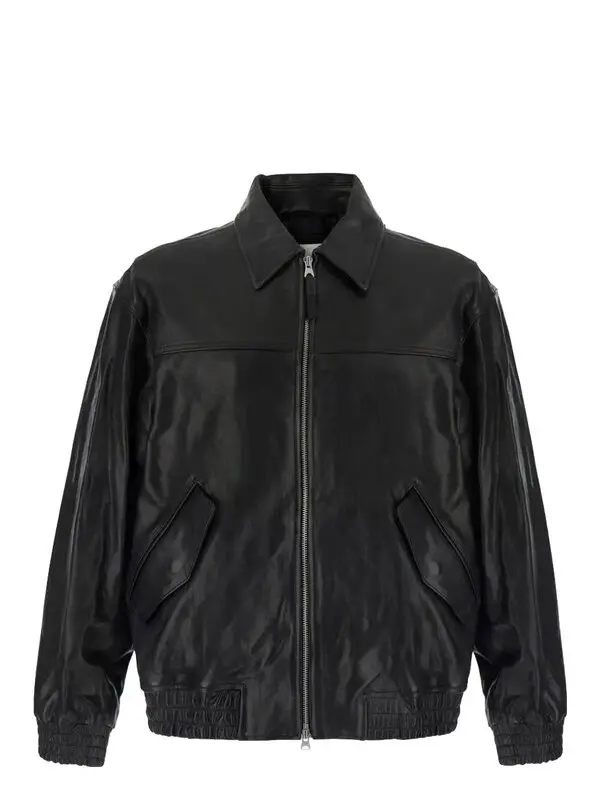 DUNST Zip-up Leather Jacket - Black