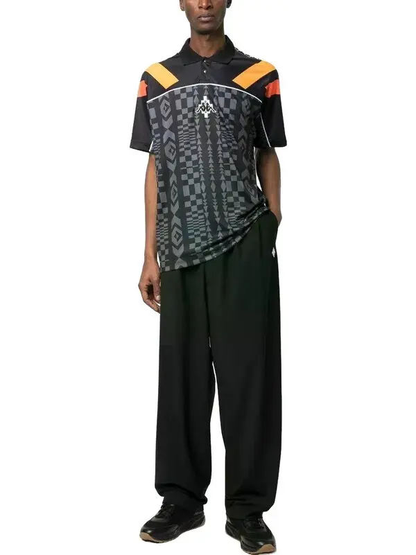 COUNTY OF MILAN X Kappa Logo-patch Polo Shirt - Black