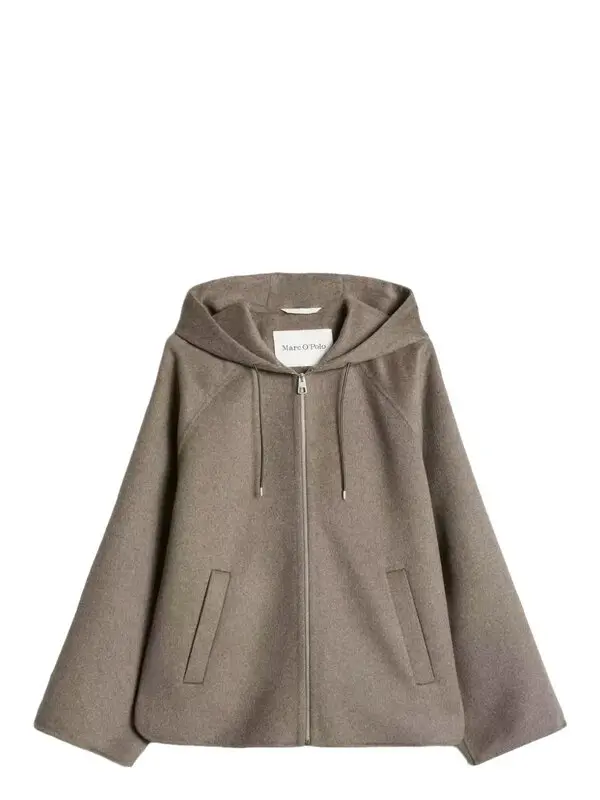 Marc O'polo Hooded Wool Jacket - Brown