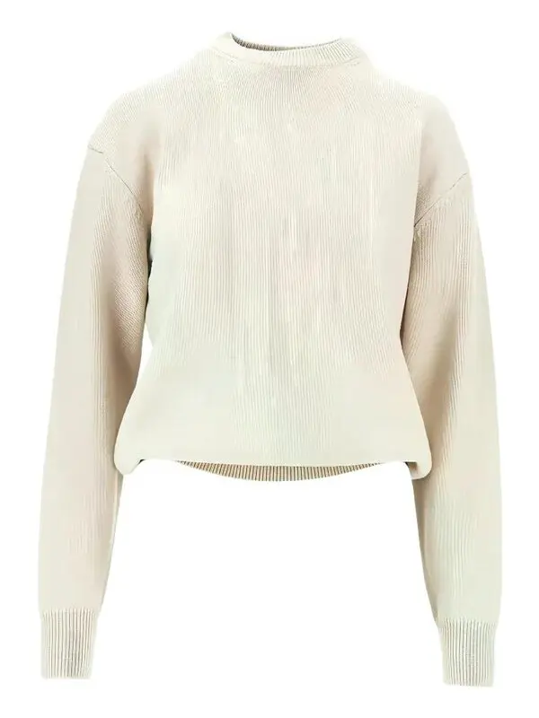 Jacquemus Ribbed-knit Crew-neck Wool Sweater - Neutrals