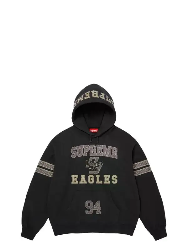 Supreme Rhinestone-embellishment Hoodie - Black