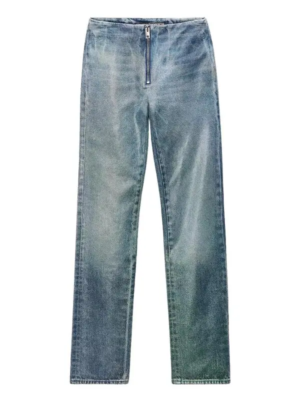 Alexander Wang Glazed Denim Slim Pants - Blue