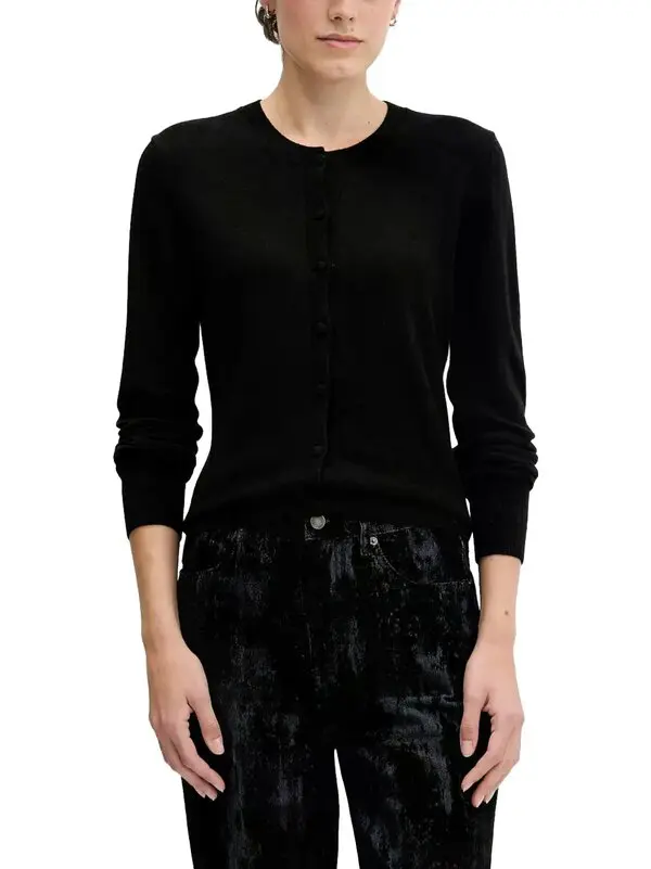 Sisley Crew-neck Cardigan - Black
