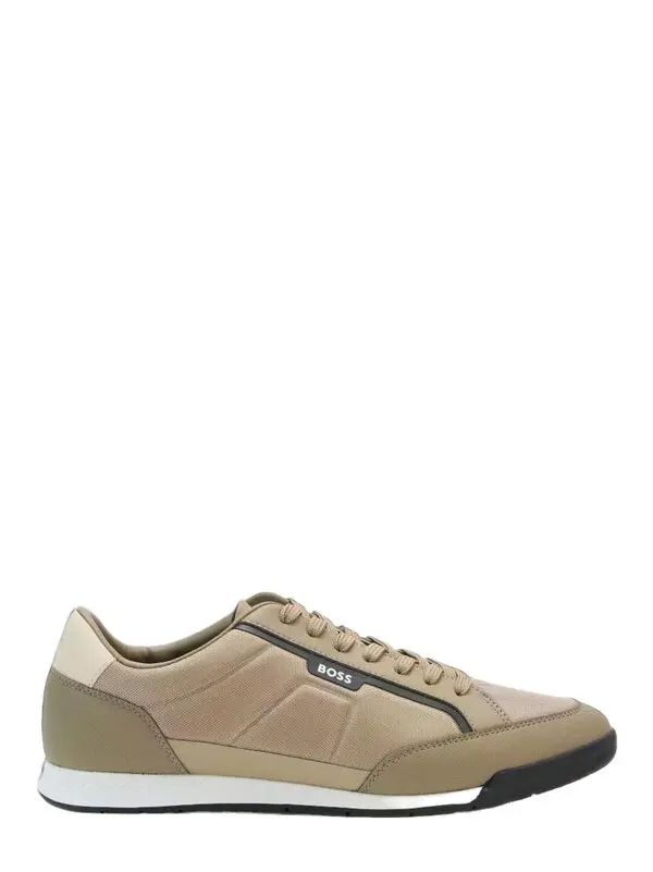 BOSS Logo-print Panelled Sneakers - Neutrals