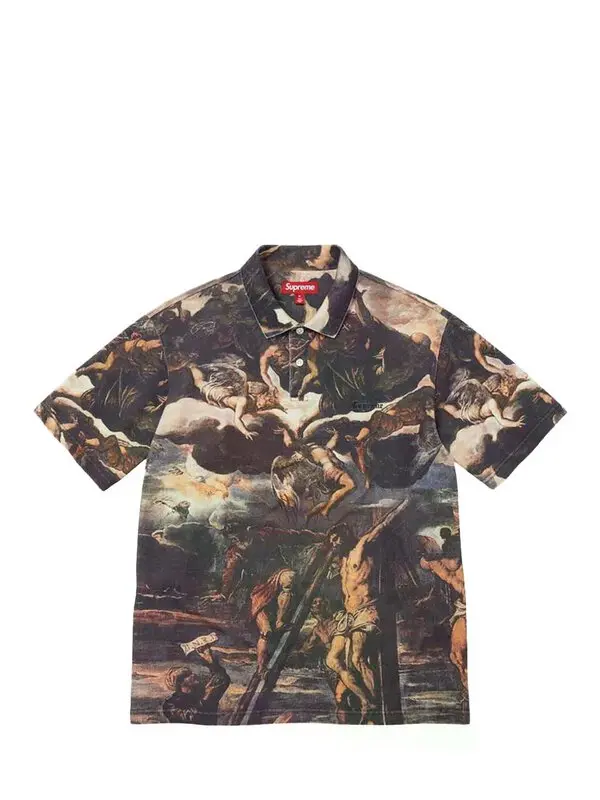 Supreme Crucifixion Polo Shirt - Brown