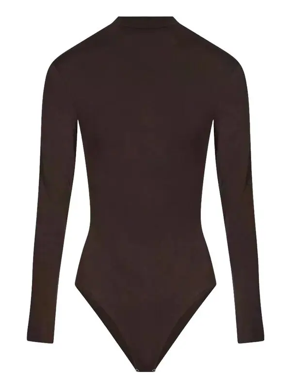 Wolford Colorado High-neck Long-sleeve Bodysuit - Brown