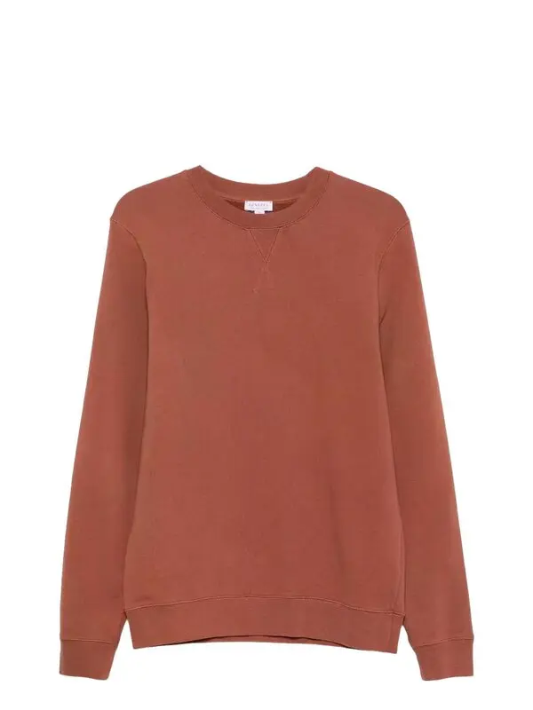 Sunspel Crew-neck Sweatshirt - Brown