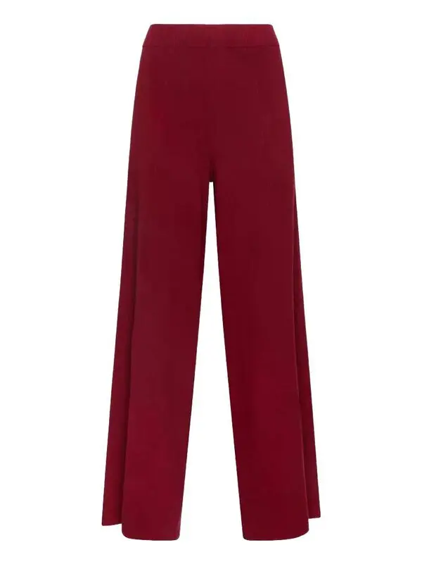 ELENA MIRÒ Wide-leg Elasticated Trousers - Red