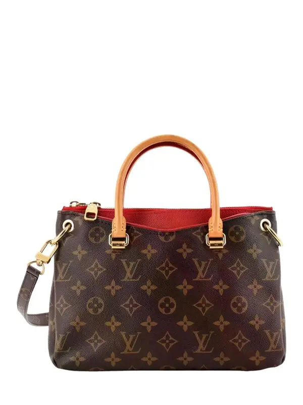 LOUIS VUITTON Pallas Tote Monogram Canvas With Leather Bb Shoulder Bag - Red
