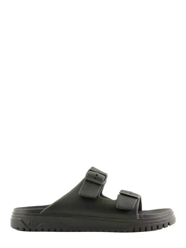 Armani Exchange Double-strap Sandals - Black