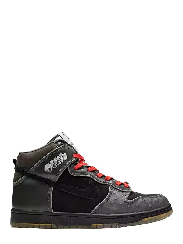 Nike Sb Dunk High Premium Mf Doom Sneakers - Black