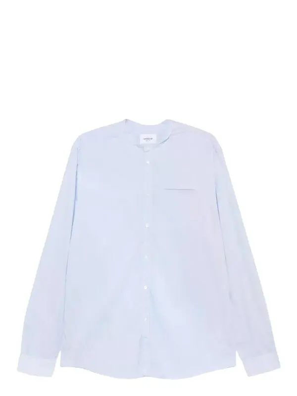 DONDUP Band-collar Chest-pocket Shirt - Blue