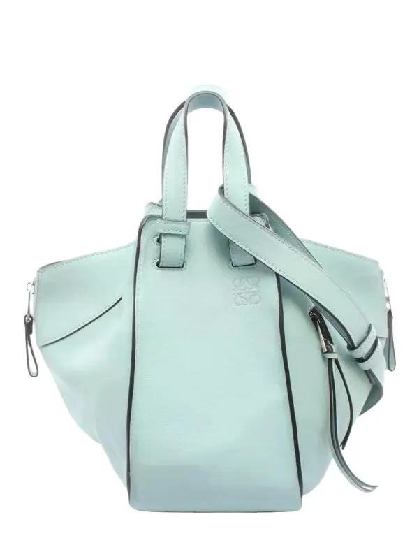 Loewe 2000s Hammock Leather Tote Bag - Blue