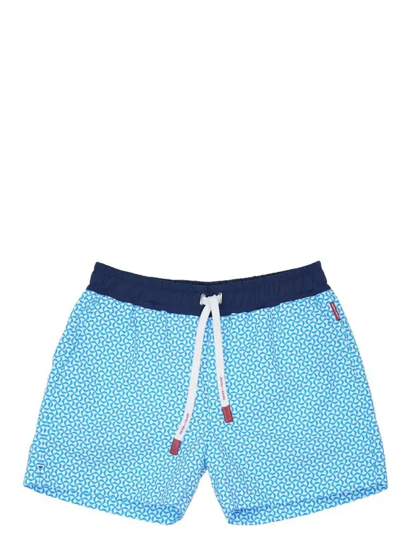 PATER ET FILIUS Bohemian Swim Shorts The Escapist Collection - Blue