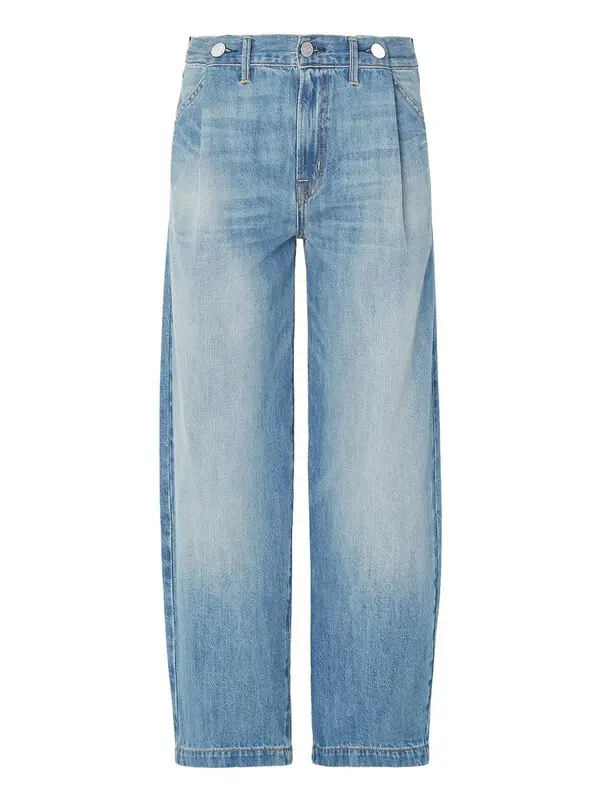 NOEND Adeline Cropped Barrel In Fargo - Blue