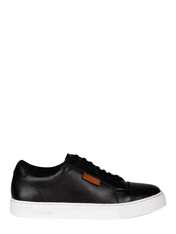 RAG & CO Ashford Fine Suede Handcrafted Sneakers By - Black
