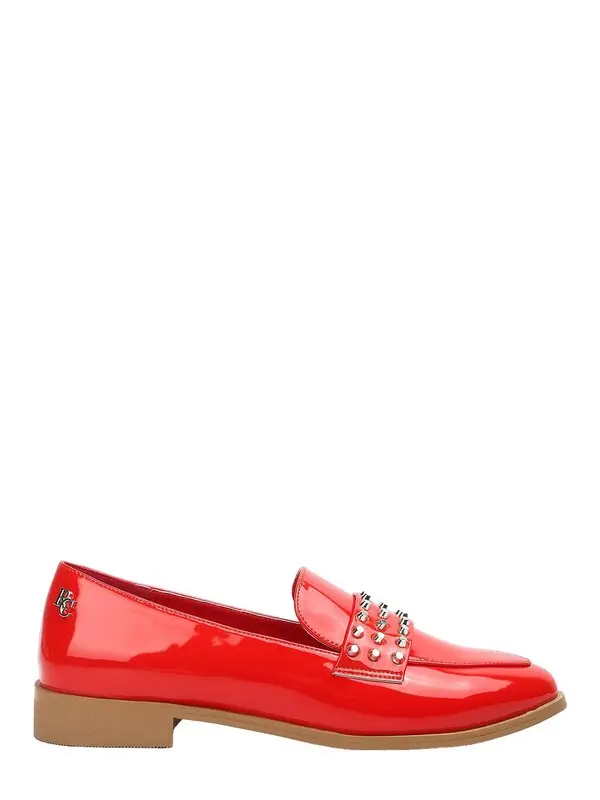 RAG & CO Meanbabe Semicasual Stud Detail Patent Loafers In By - Red