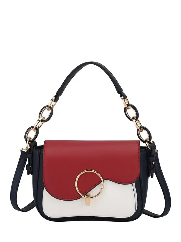 MKF COLLECTION BY MIA K. Blue / White / Red Fantasia Shouder Bag Navy White - Blue/white/red