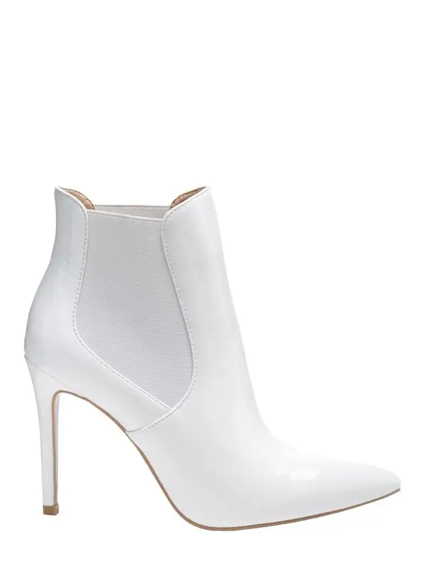 RAG & CO Molina High Heeled Chelsea Boot In By - White