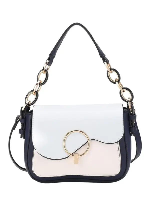 MKF COLLECTION BY MIA K. Blue / White Fantasia Shouder Bag Navy Light Blue - Blue/white