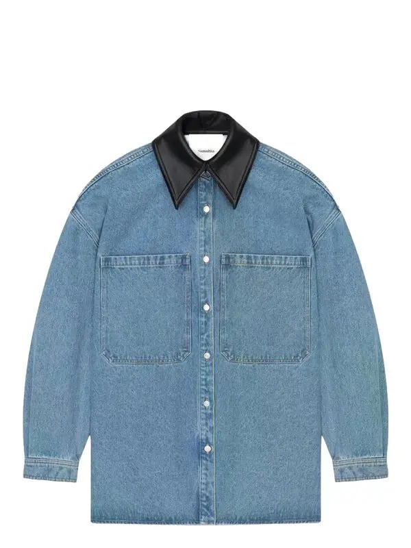 Nanushka Beaux Denim Shirt - Blue