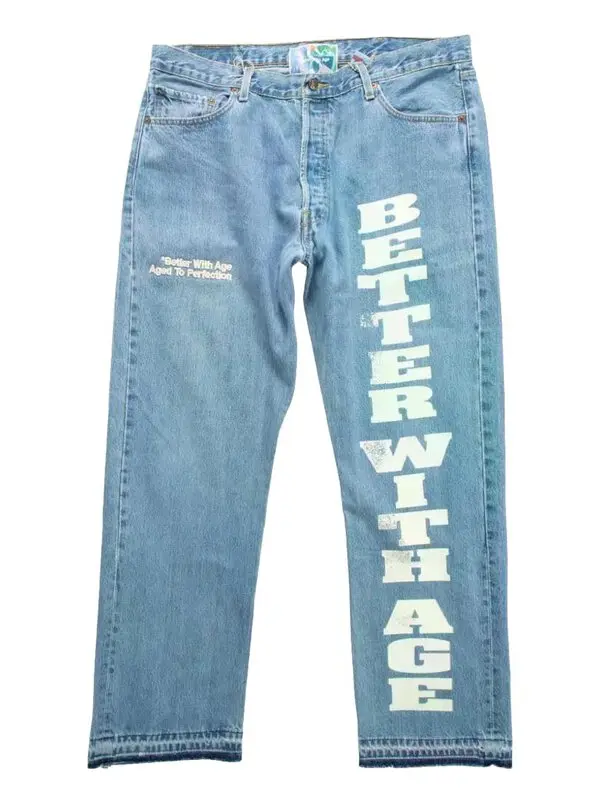 BETTER WITH AGE Beaufort Logo-print Jeans - Blue