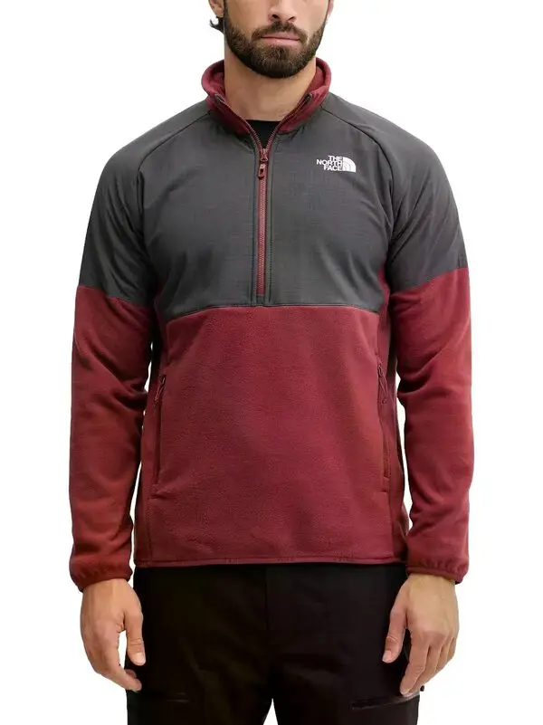The North Face Glacier Heavyweight Grid-patterned Sweatshirt - Red