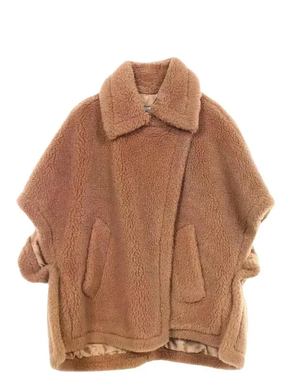 Max Mara 2010s Teddy Bear Tebe Cape - Brown