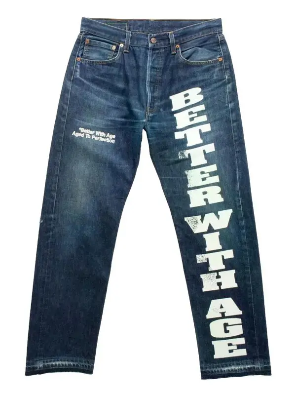 BETTER WITH AGE Beaufort Logo-print Jeans - Blue