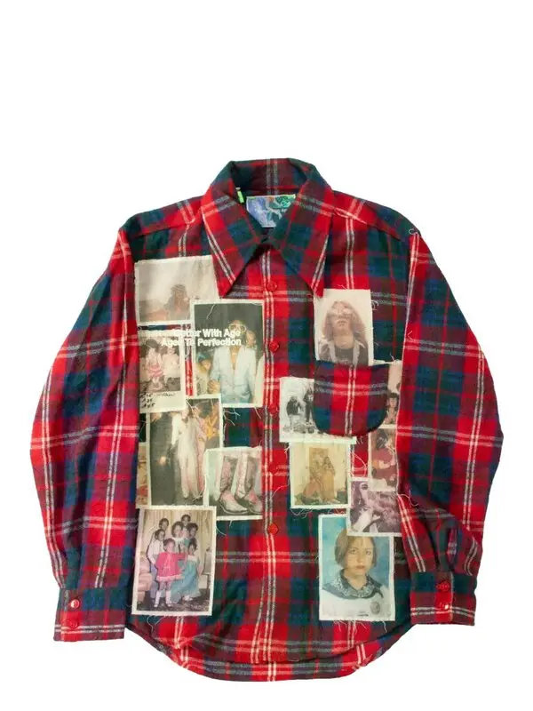 BETTER WITH AGE Menage Patchwork Flannel Shirt - Red