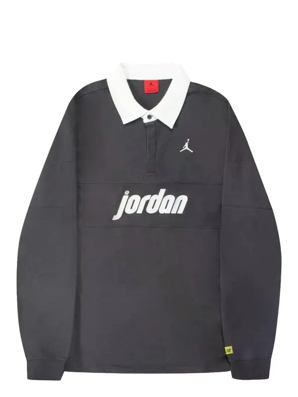 JORDAN Brooklyn Long-sleeve Polo Shirt - Grey