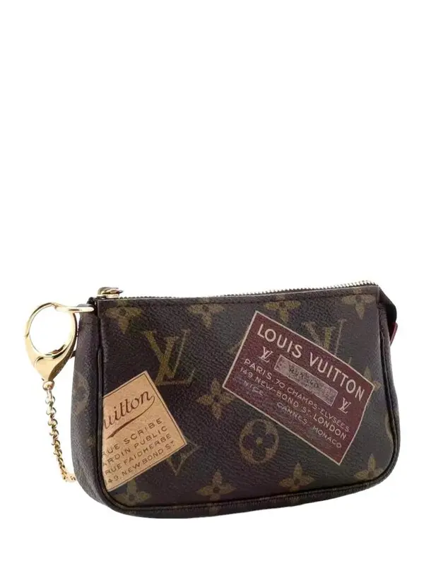 LOUIS VUITTON Pochette Accessoires Limited Edition Monogram Canvas Mini Clutch Bag - Brown